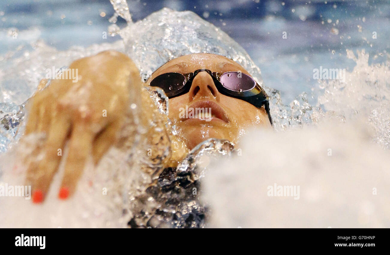 Sophie Allen competes in the Womans Open 200m IM heats, during the 2014 ...