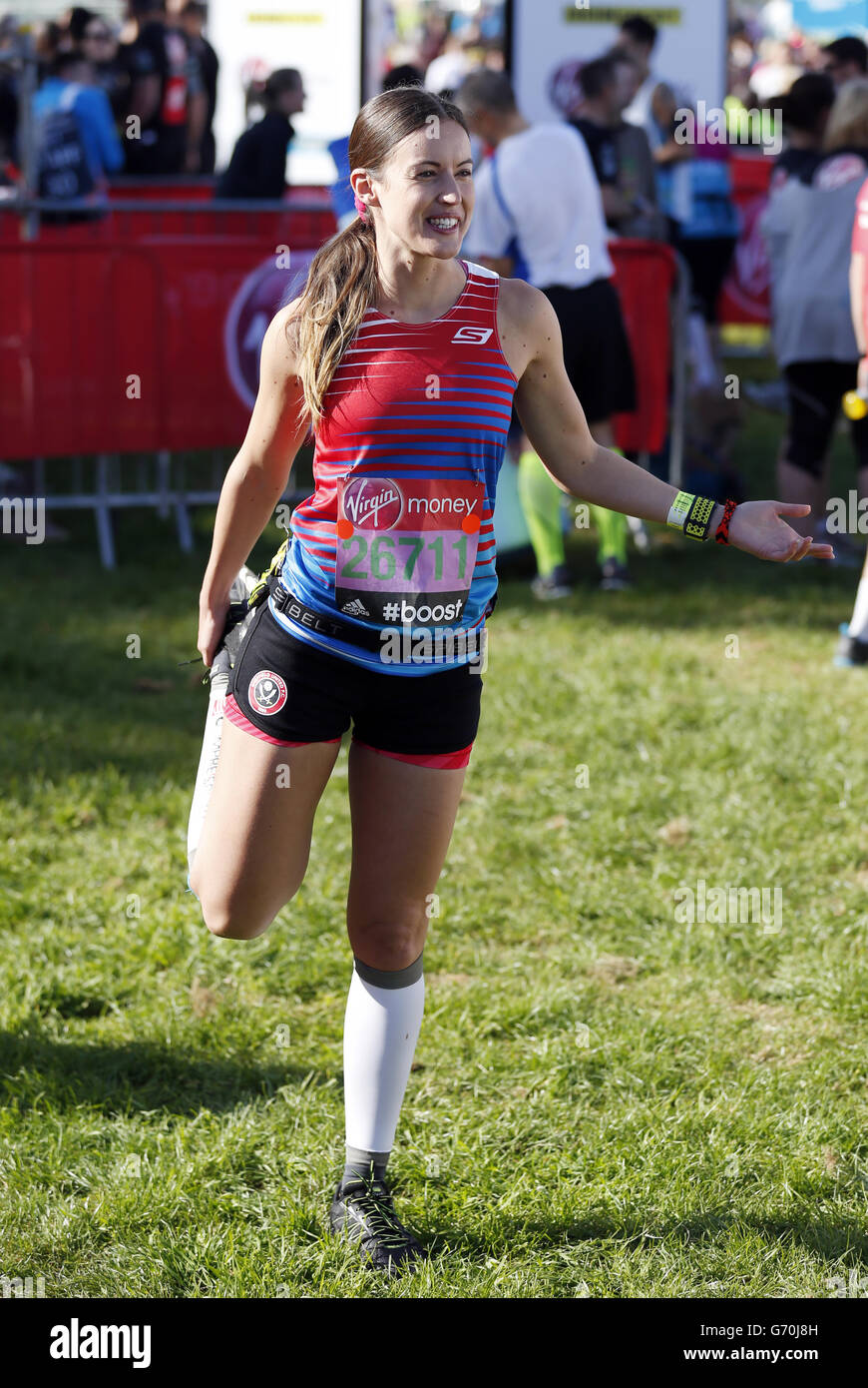 Charlie webster before the virgin money london marathon hi-res stock ...