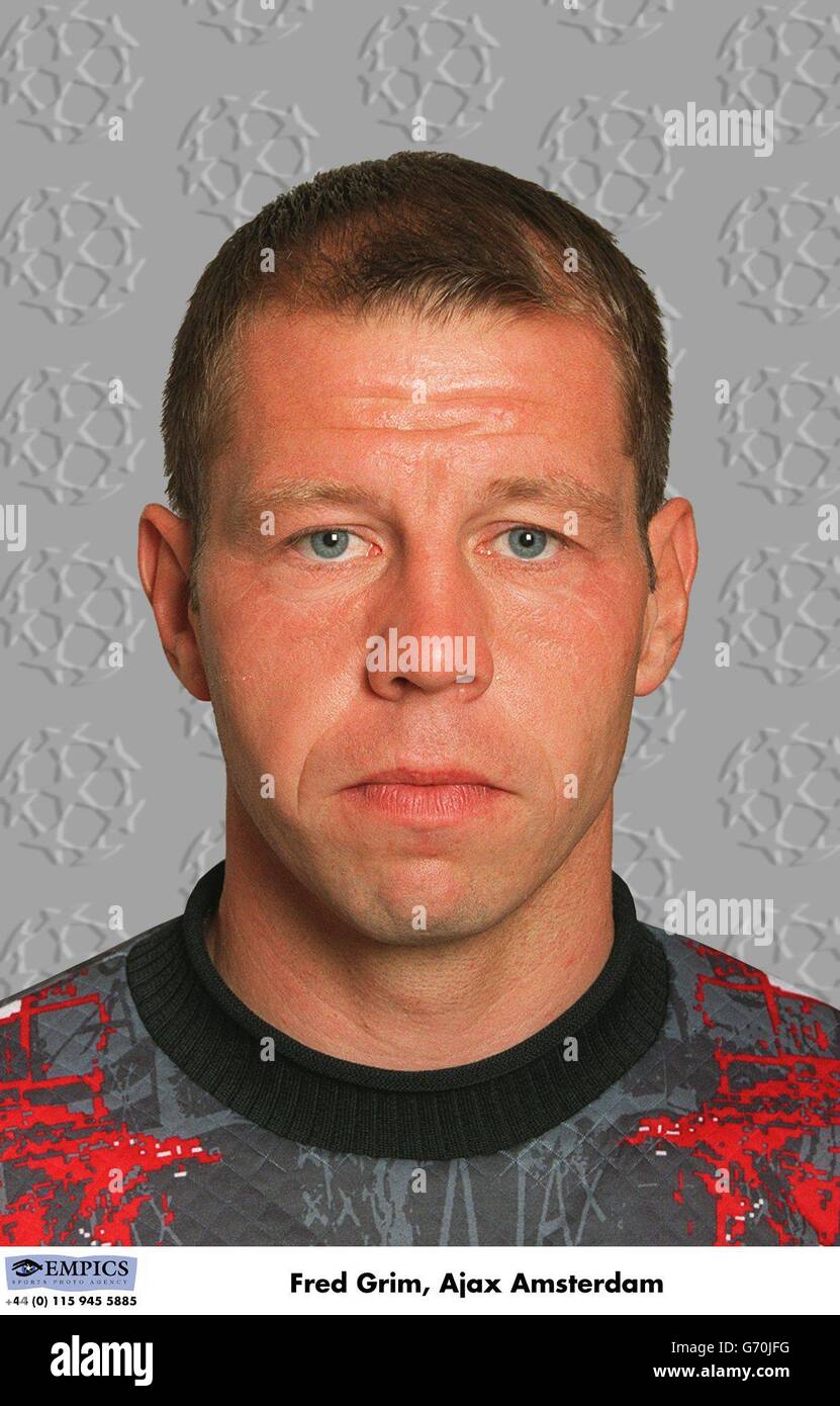 Fred Grim, Ajax Amsterdam. UEFA Champions League 1996/7 - Soccer Stock ...