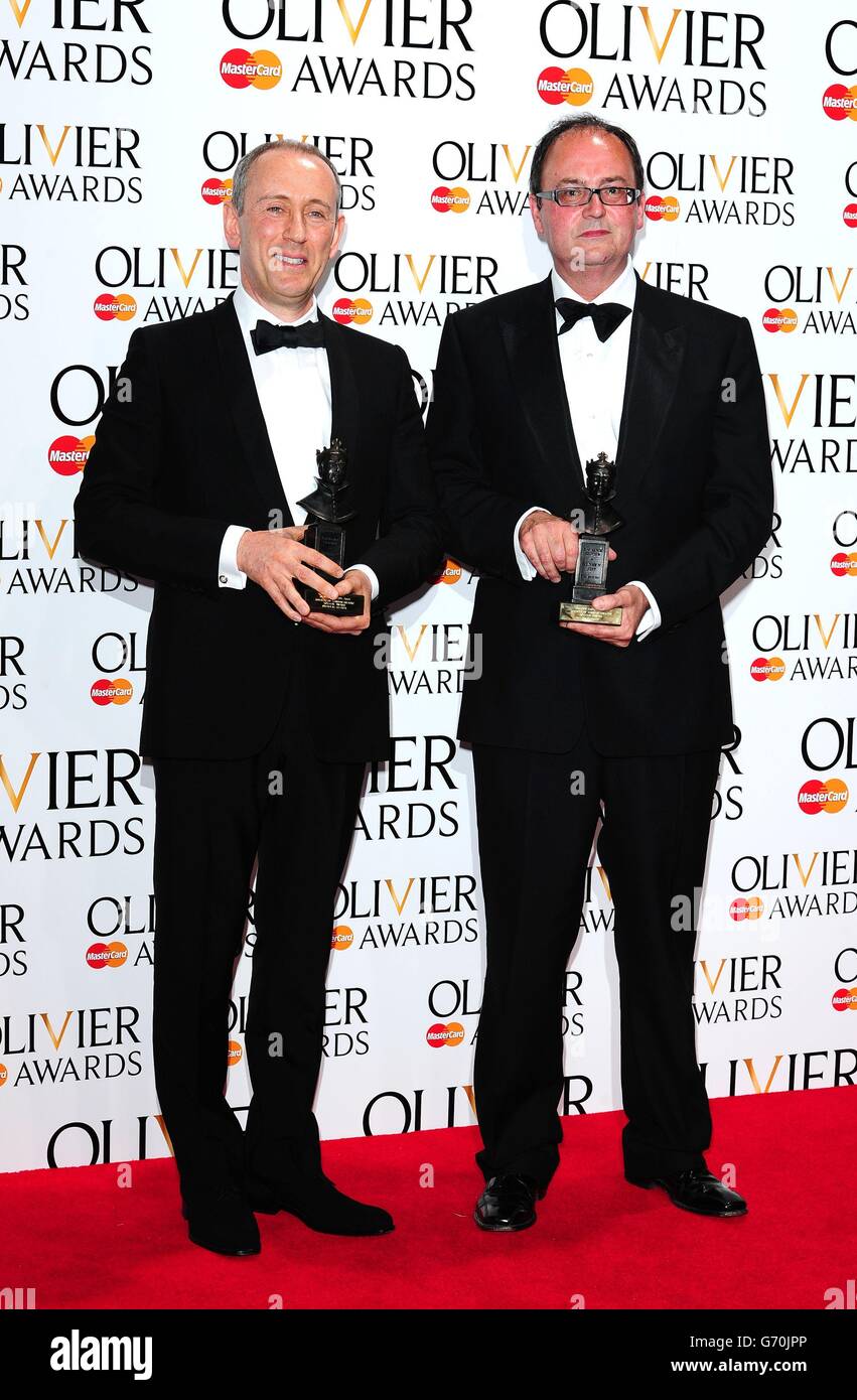 Sir nicholas left nick starr right win the special award hi-res stock ...