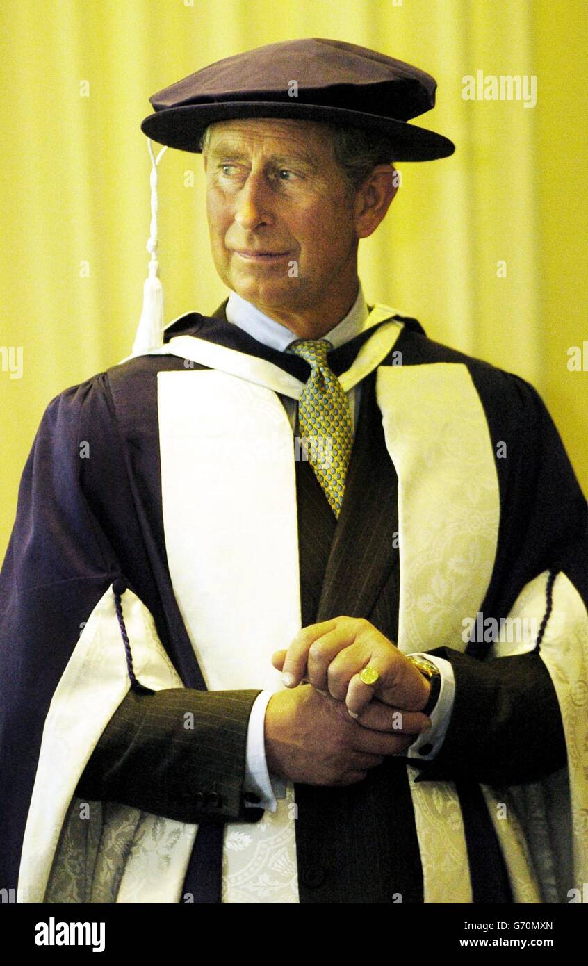 Prince Charles Honourary Degree High Resolution Stock Photography and ...
