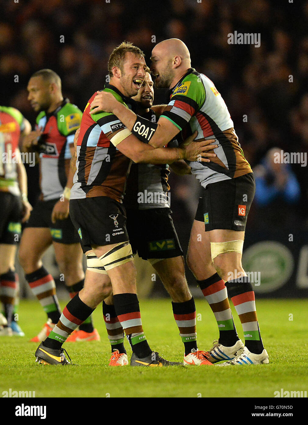 Harlequins' Chris Robshaw, Danny Care and George Robson celebrate ...