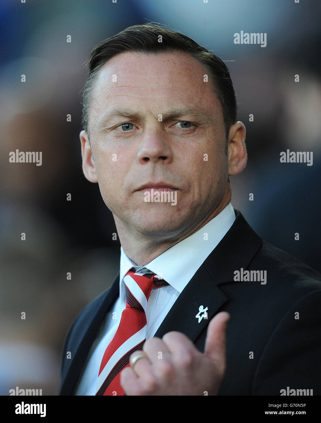 Doncaster Rover's Manager Paul Dickov before the game against Derby ...