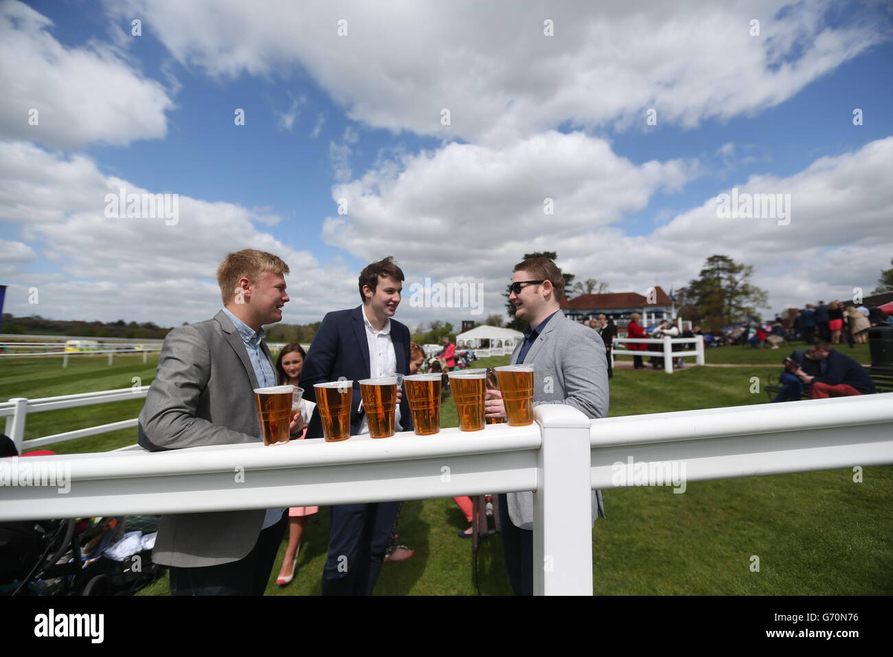 Racegoers during the All Weather Championships Finals Day at Lingfield ...