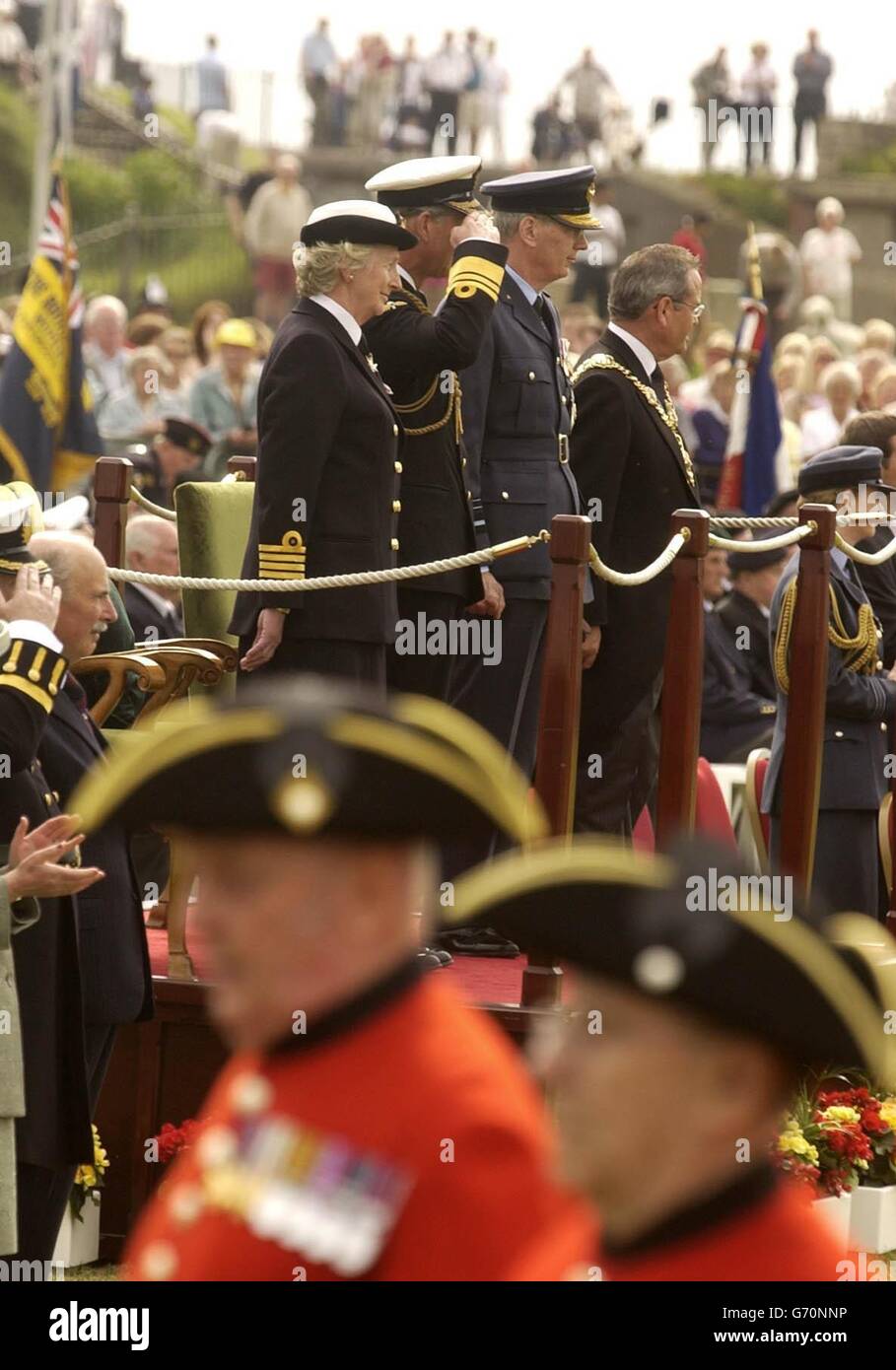 Prince of Wales D-Day Ceremony Stock Photo - Alamy