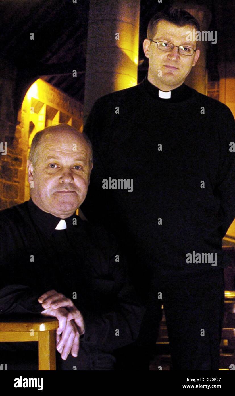 Canon Donald MacKay (left) and Father William Maclean at the St Columba ...