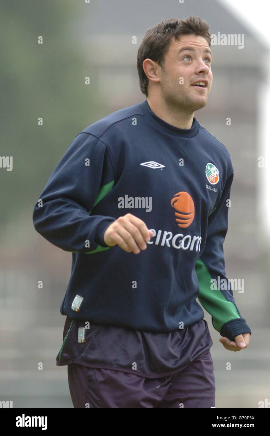 Republic of Ireland's Andy Reid during training, at the Sport Park ...