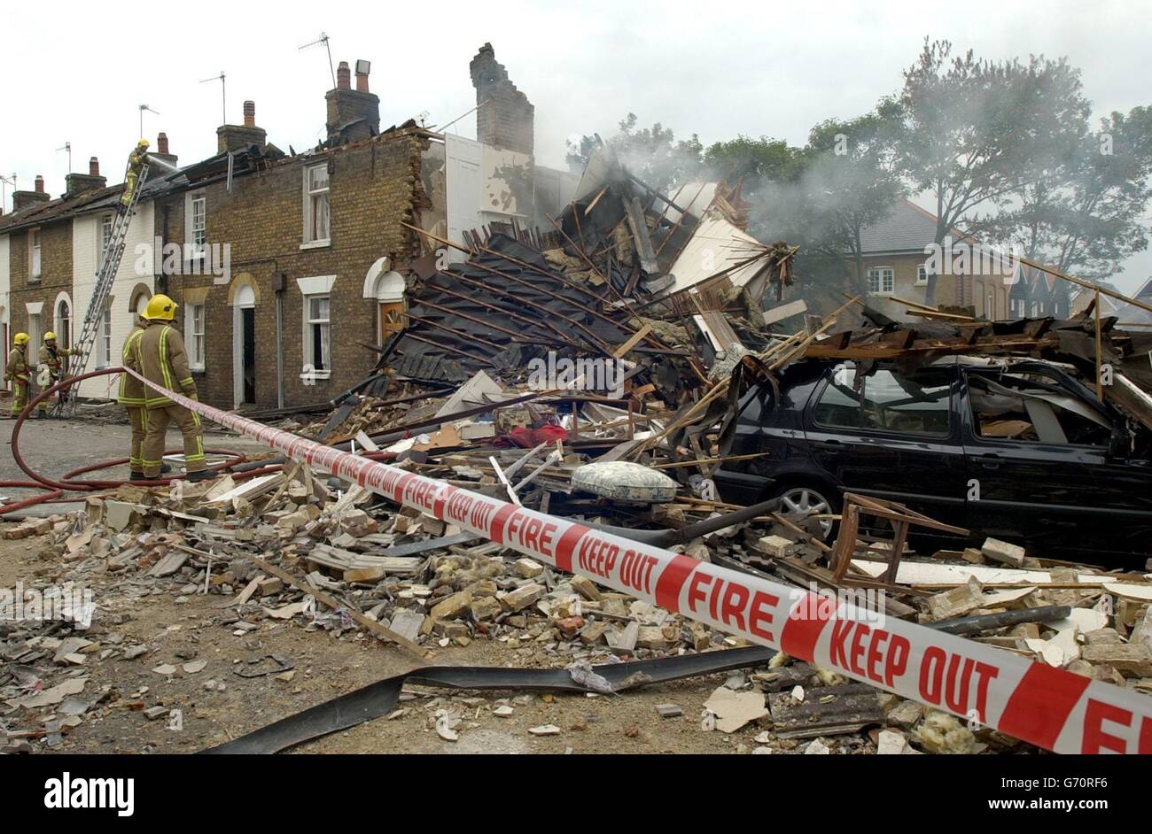 Suspected gas blast Stock Photo - Alamy