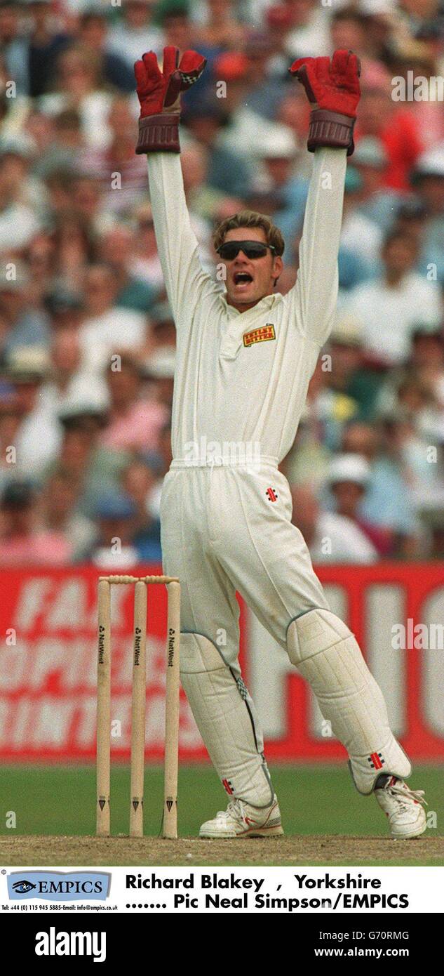 Cricket - Nat West Trophy - Lancashire v Yorkshire. Richard Blakey ...