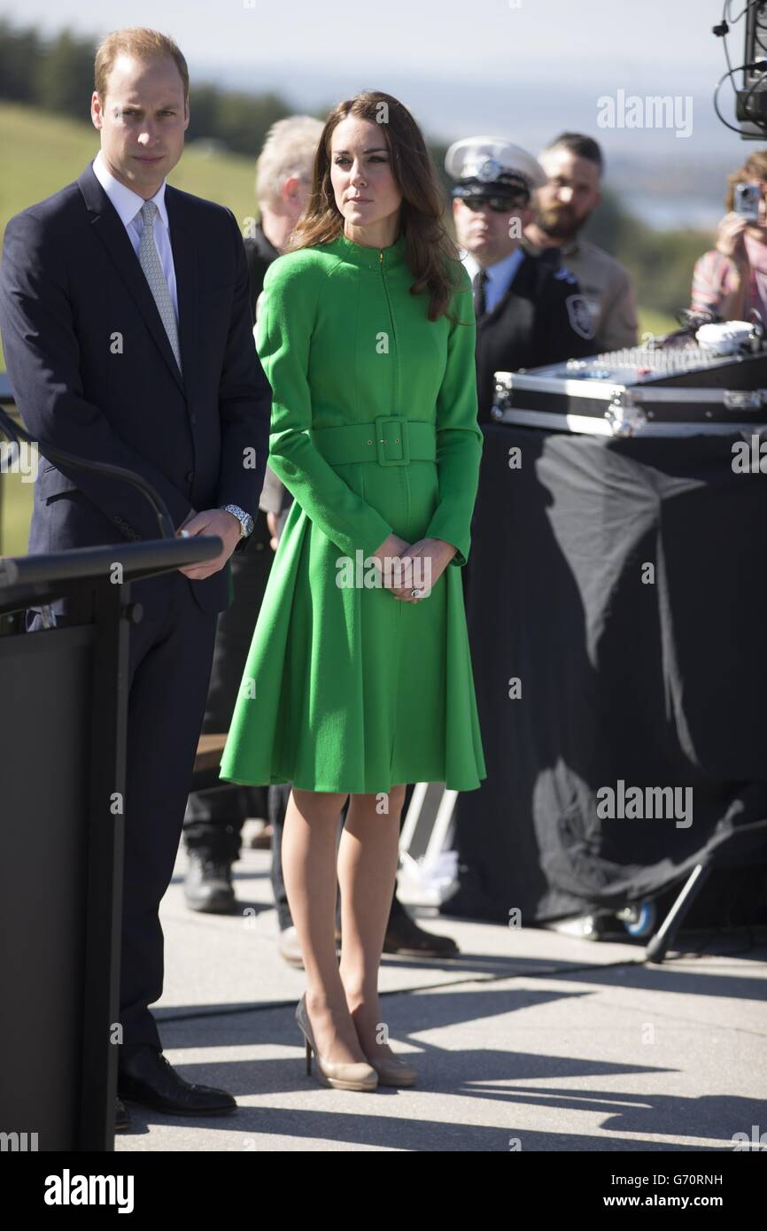 The Duke and Duchess of Cambridge plant an oak tree at the National ...