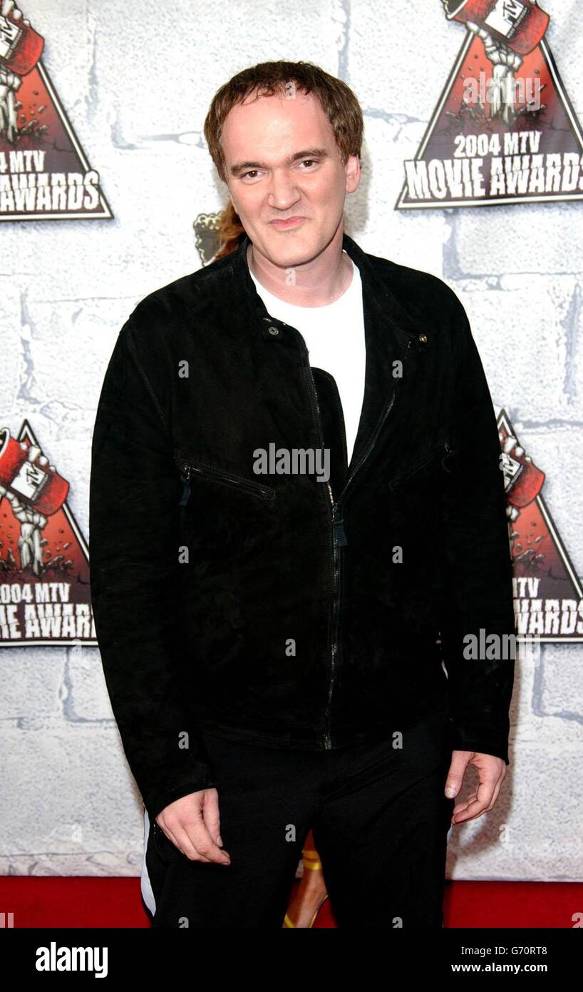 Film director quentin tarantino arrives at the mtv movie 2004 hi-res ...