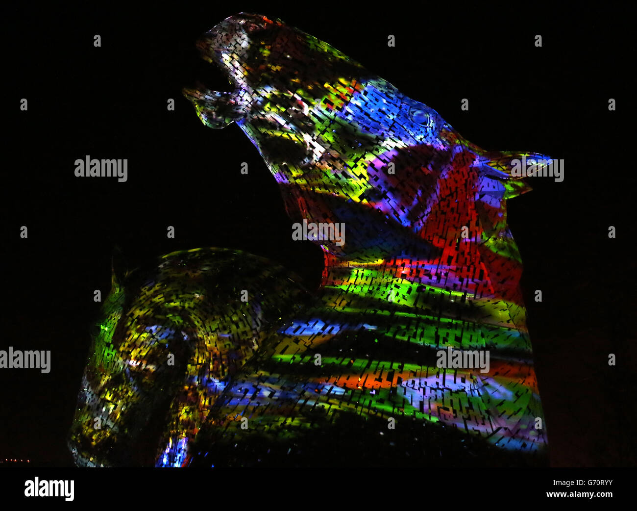 Scotland's biggest art installation has been lit up as part of a ...