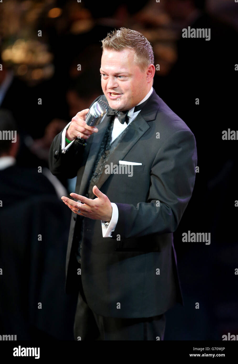 Steve Cole on stage during the PFA Player of the Year Awards 2014, at ...