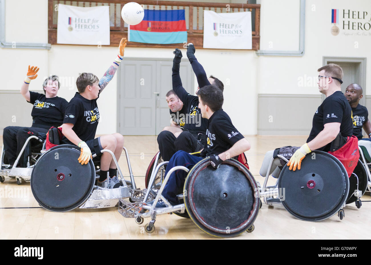 Prince Harry visit to Help for Heroes gym Stock Photo - Alamy