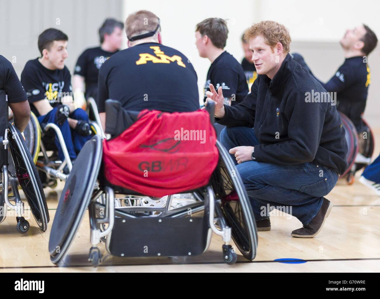 Prince Harry visit to Help for Heroes gym Stock Photo - Alamy
