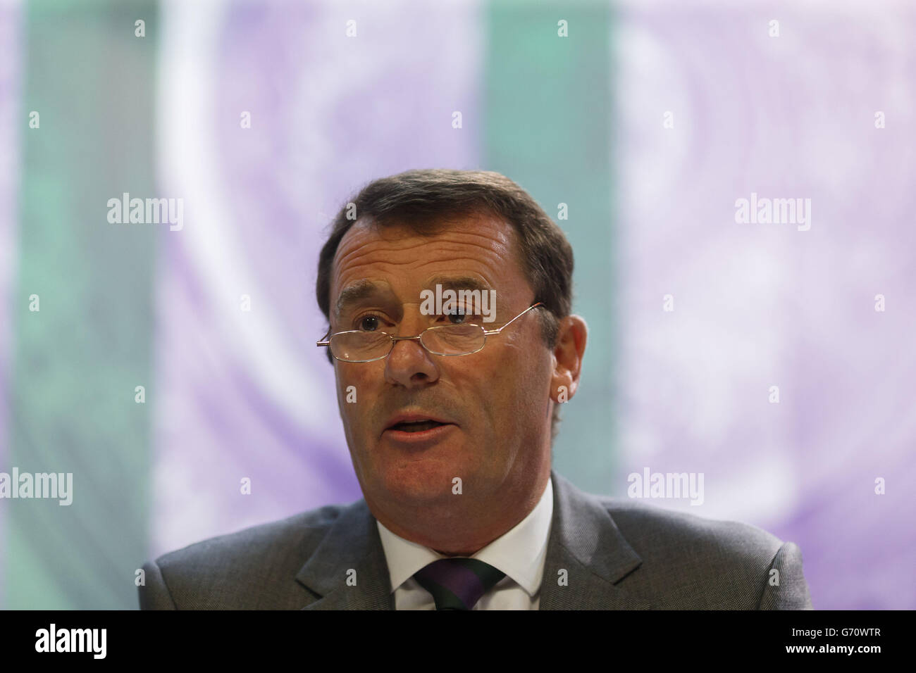 Tennis - Wimbledon Press Conference - The All England Club Stock Photo ...