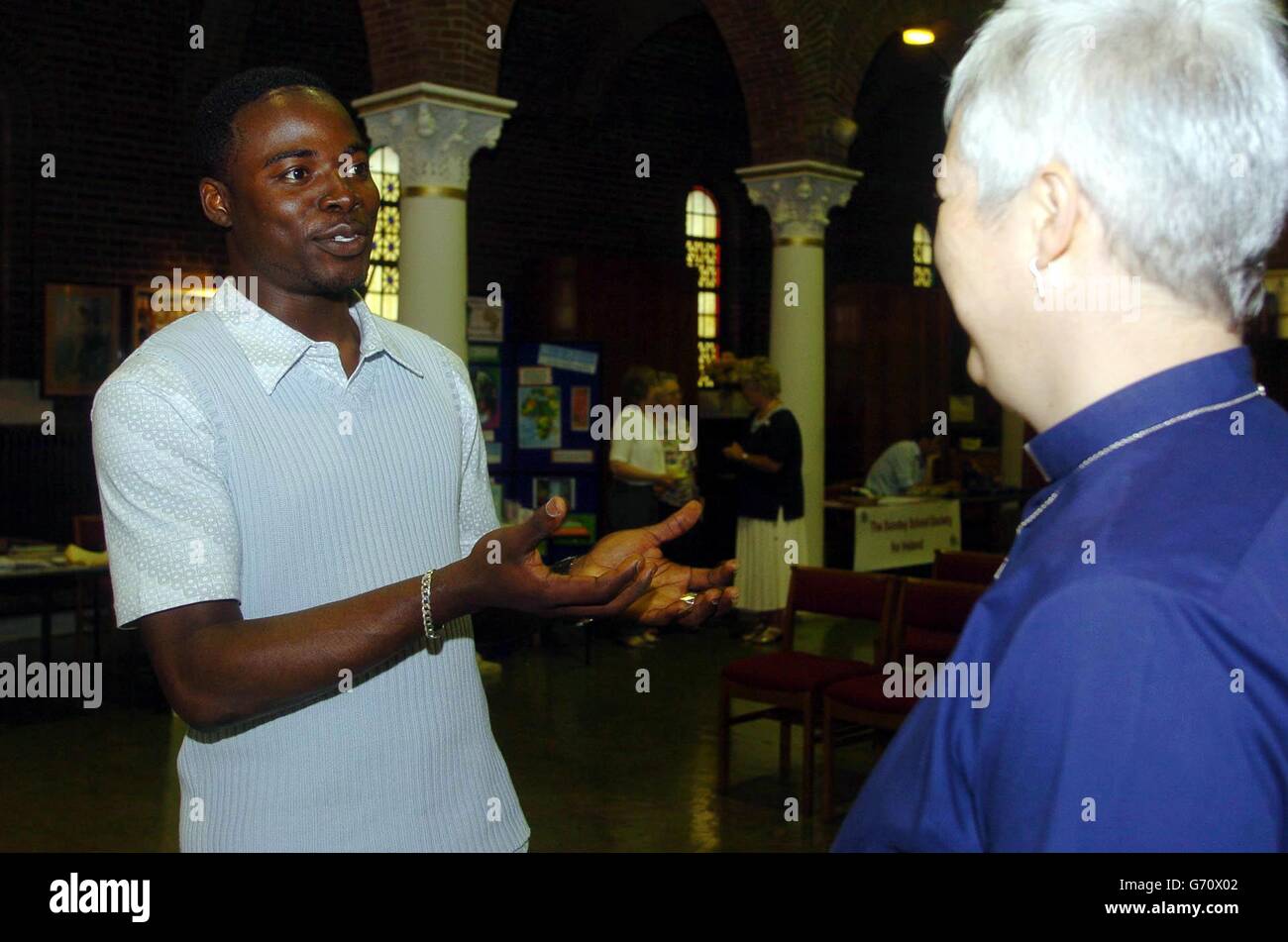 Reverend Katherine Poulton with Musical Director Soloman Ijigade, from ...