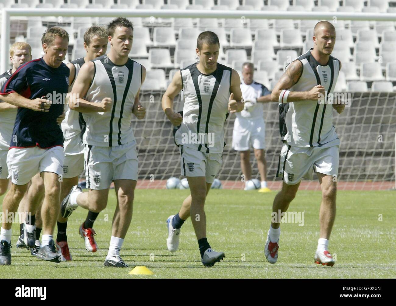 Euro 2004 England Training Stock Photo - Alamy