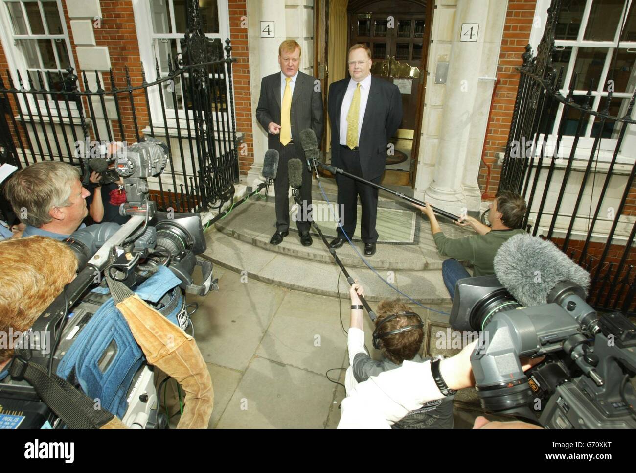 Leader of the Liberal Democrat party Charles Kennedy and Lord Rennard ...
