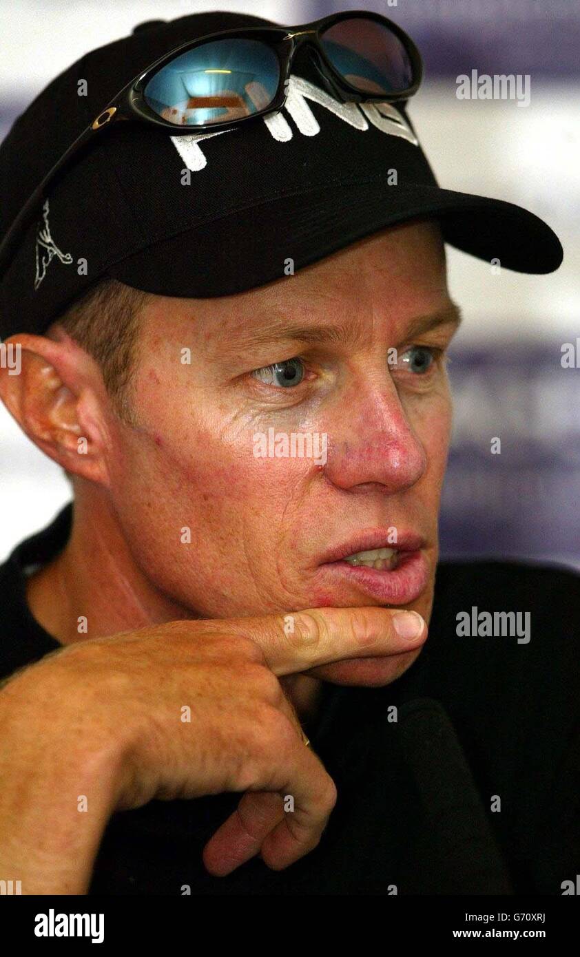 Nick O'Hern of Australia during a press conference as he tops the ...