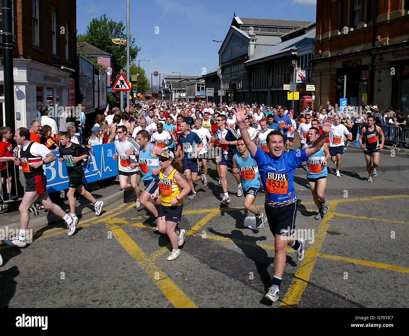 Sport fun run racing great manchester run charity bupa hi-res stock ...