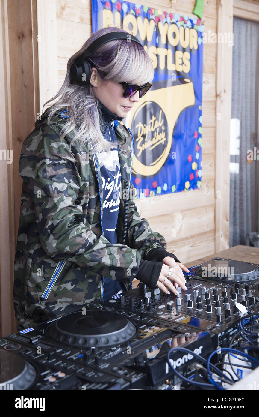 B-Traits Dj's at the snow park terrace on day 4 of Snowbombing festival ...