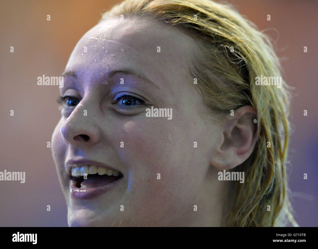 Rachel Kelly following the Womens Open Butterfly final at the 2014 ...