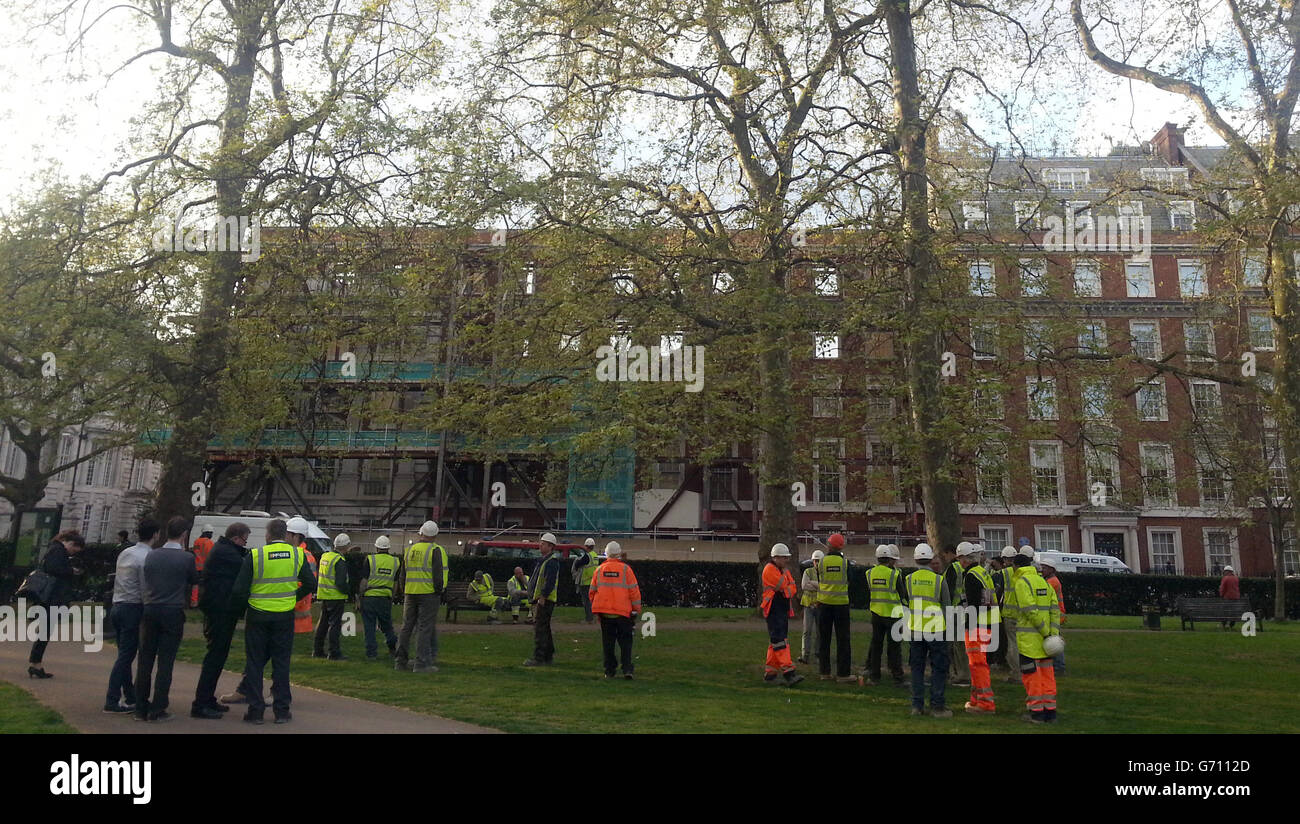 Following a partial building collapse hi-res stock photography and ...