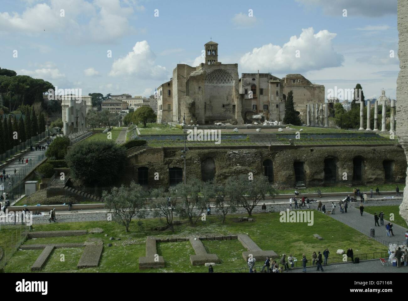 The Forum was originally a marshy valley with a cemetary beside a rough ...