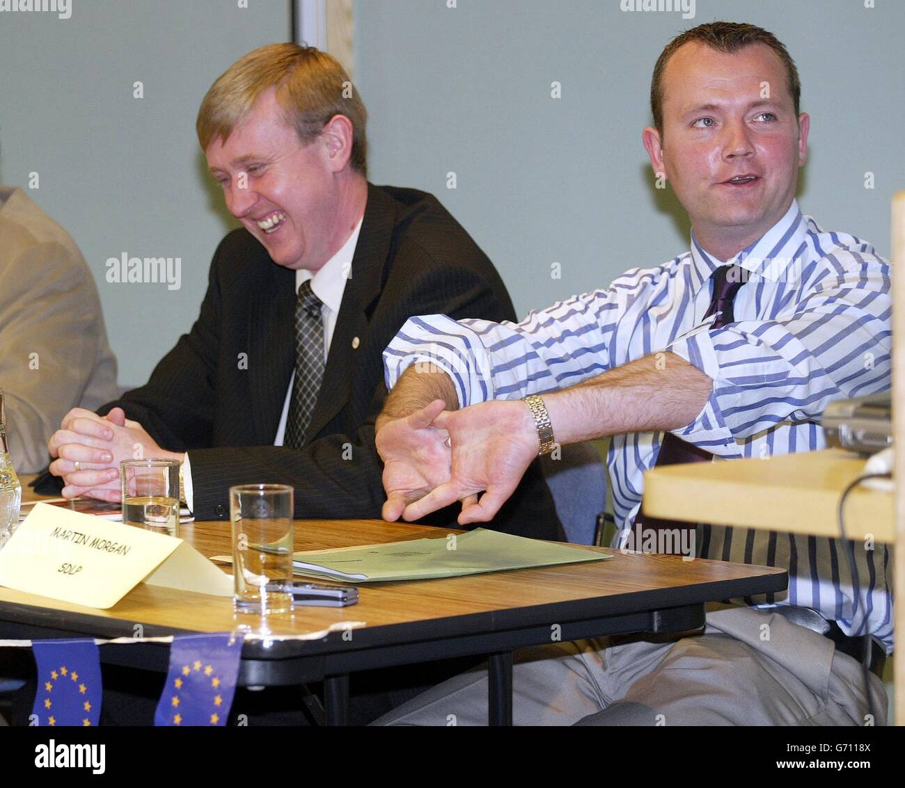 Martin Morgan (right), the SDLP Candidate for the forthcoming European ...