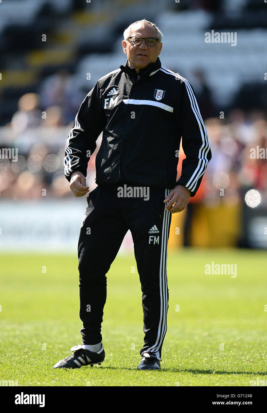Fulham manager felix magath during training hi-res stock photography ...