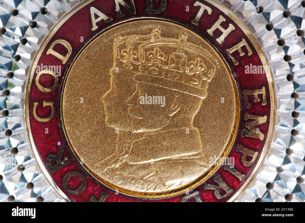 A piece of insignia of the Knight of the Order of the British Empire ...