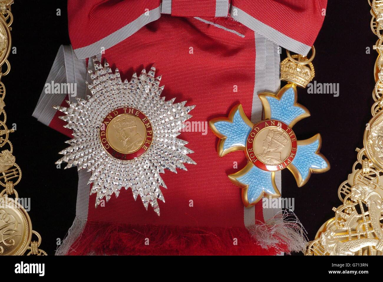 The three pieces of insignia of the Knight Grand Cross of the Order of ...