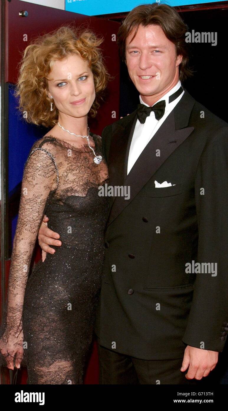 Eva Herzigova and her boyfriend Gregorio Marsiaj arrives for the ...