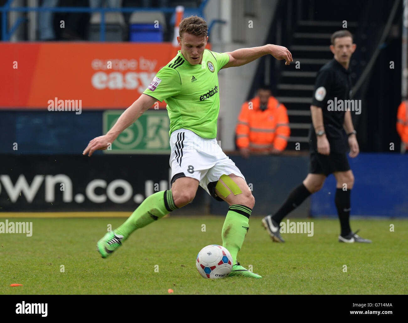 Forest Green Rovers' Yan Klukowski scoring their first goal from the ...