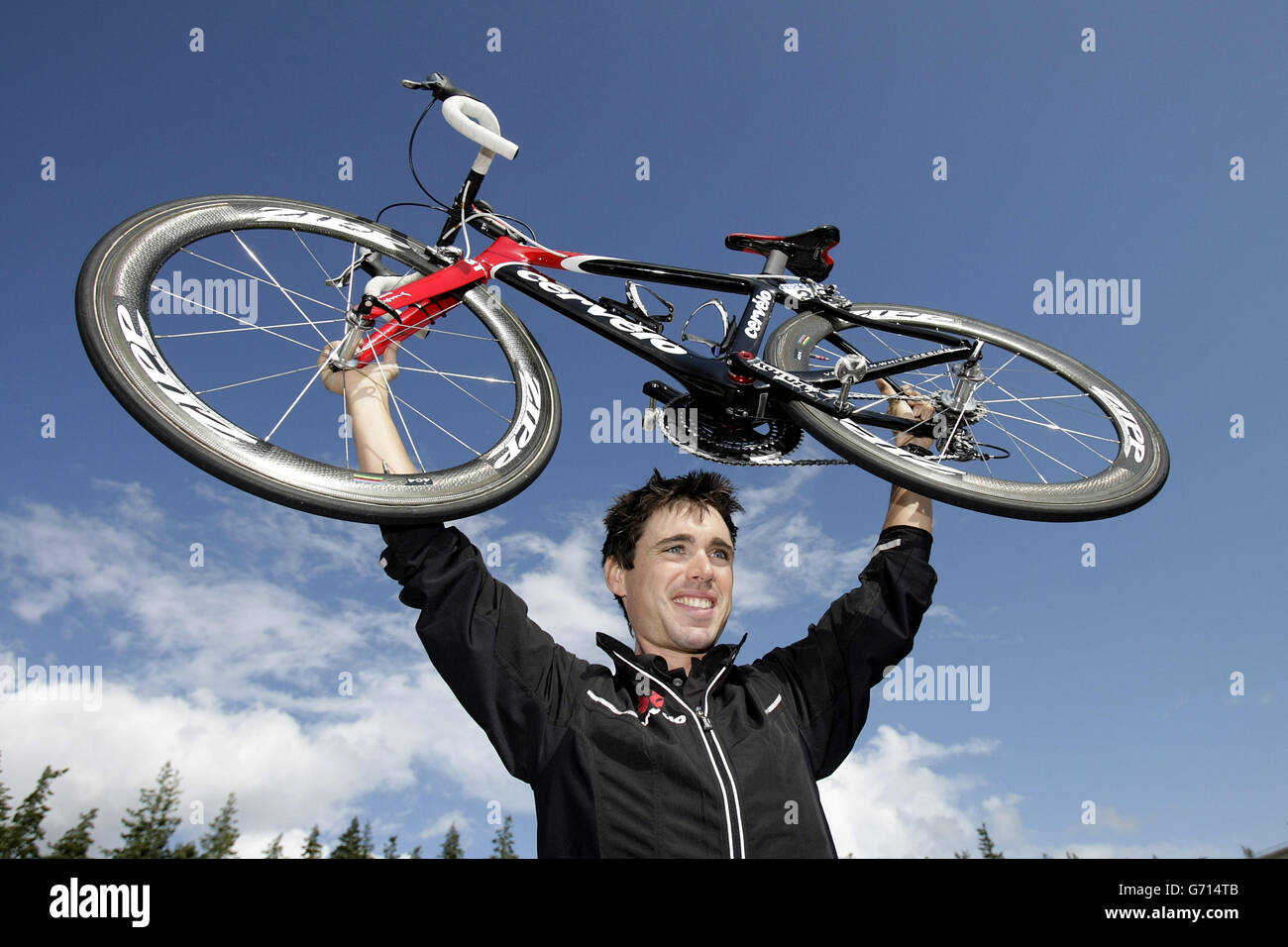 Irish rider Philip Deignan from the Cervelo test team at the Ritz ...