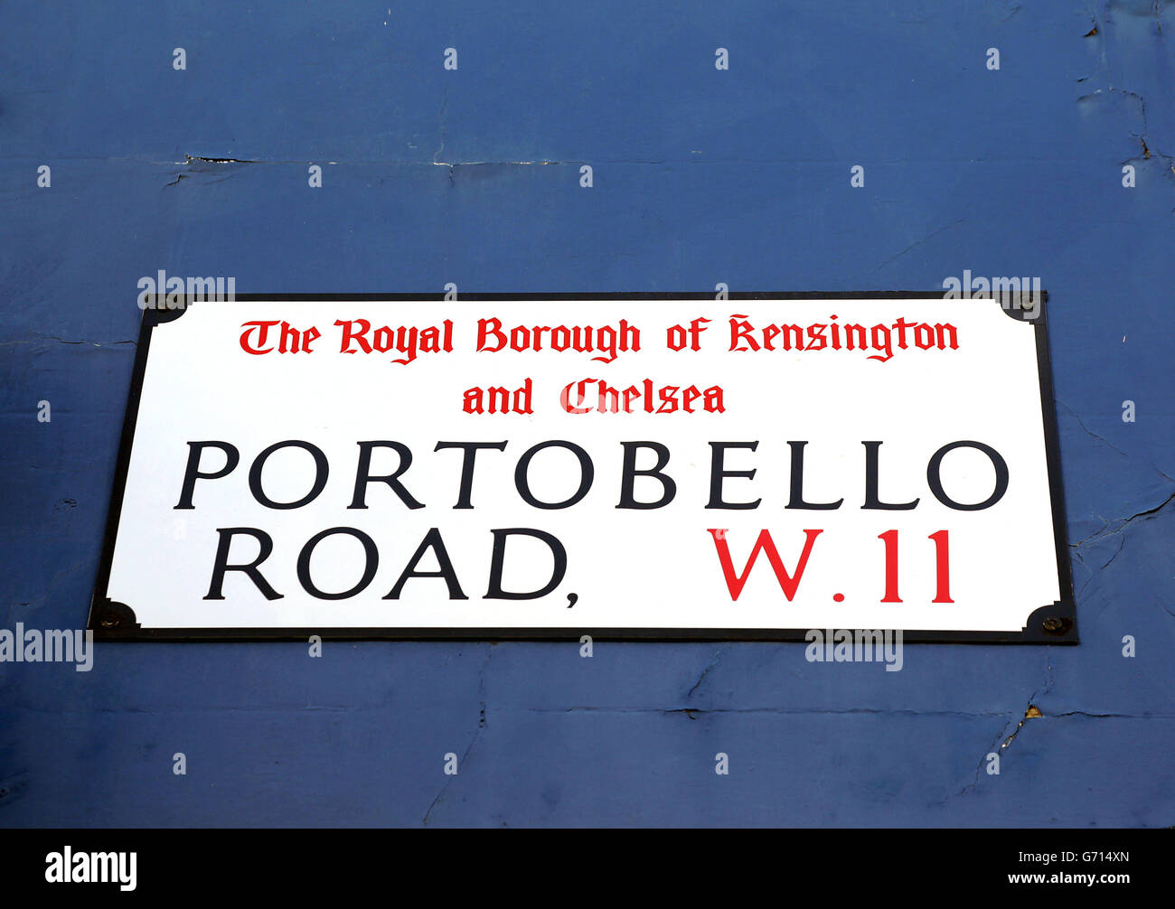 A Portobello Road street sign in Notting Hill, London Stock Photo - Alamy