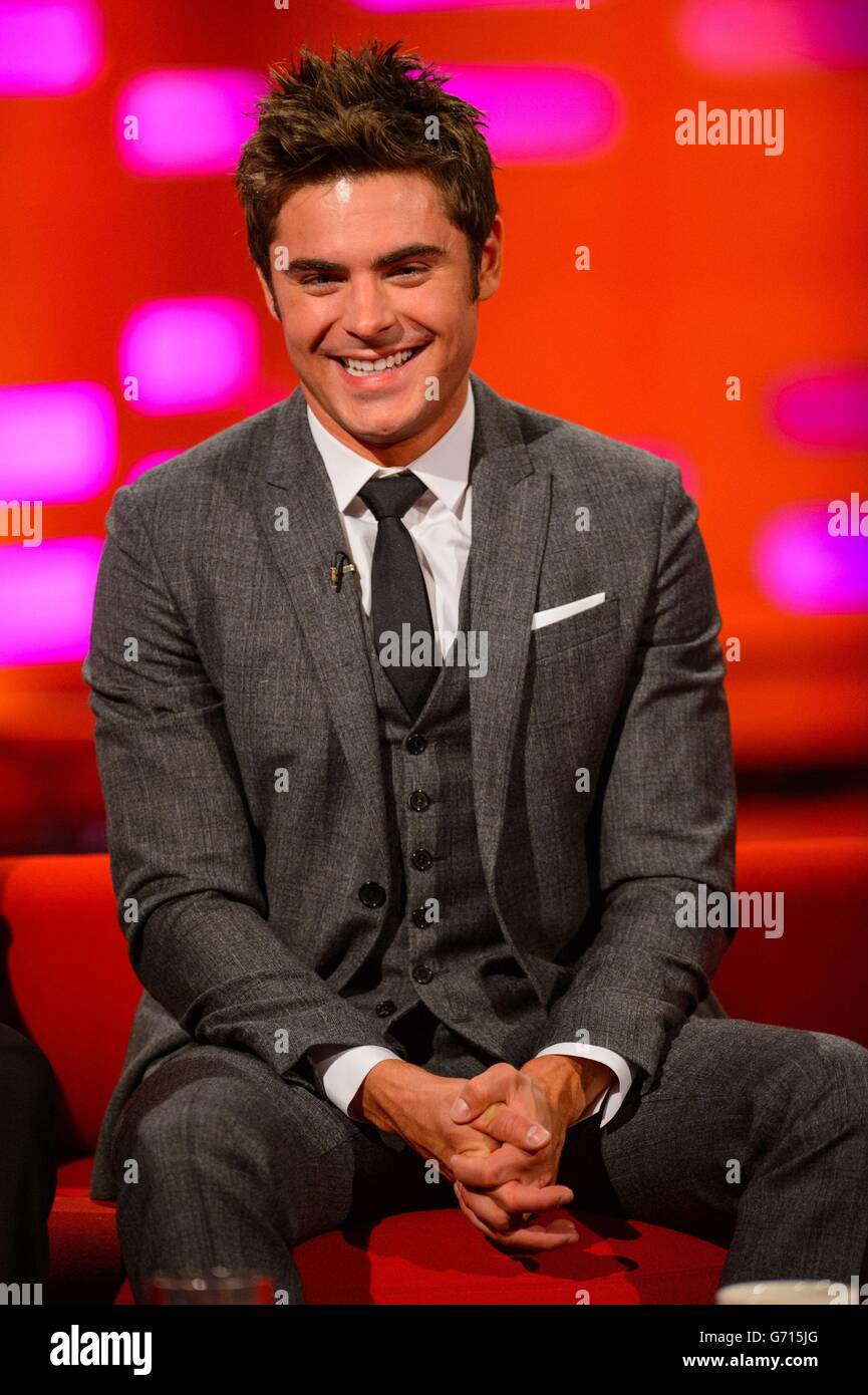 Zac Efron during filming of the Graham Norton Show, at the London ...