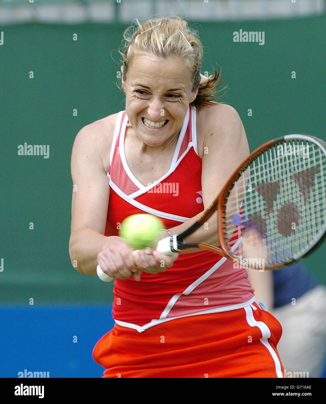Sport tennis action magdalena maleeva hi-res stock photography and ...