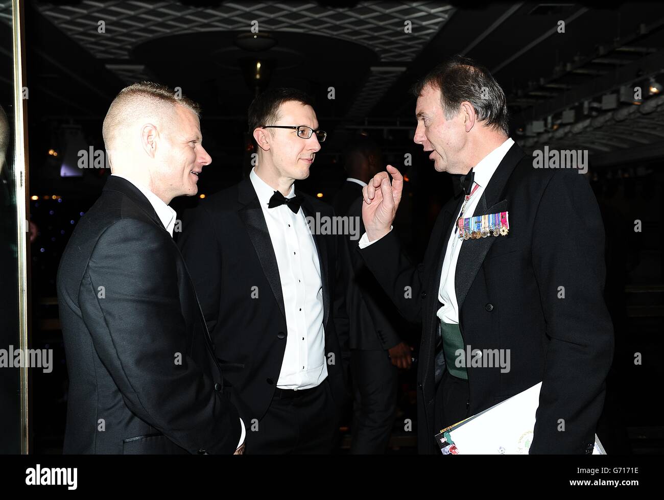 Major-General Andrew Farquhar (right) talks to Guests during the PFA ...