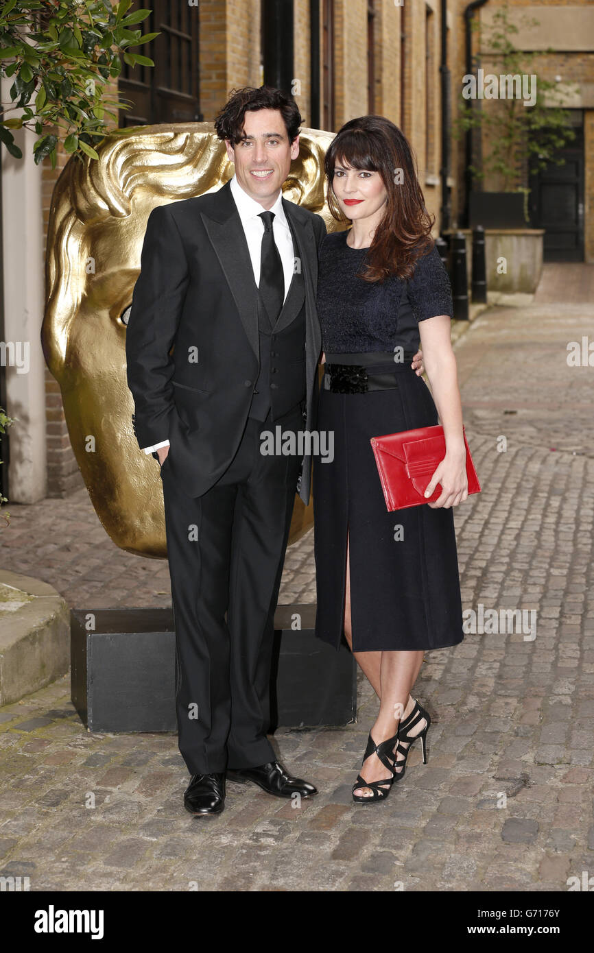 Stephen Mangan And His Wife Louise Delamere Arrive At The Bafta Tv