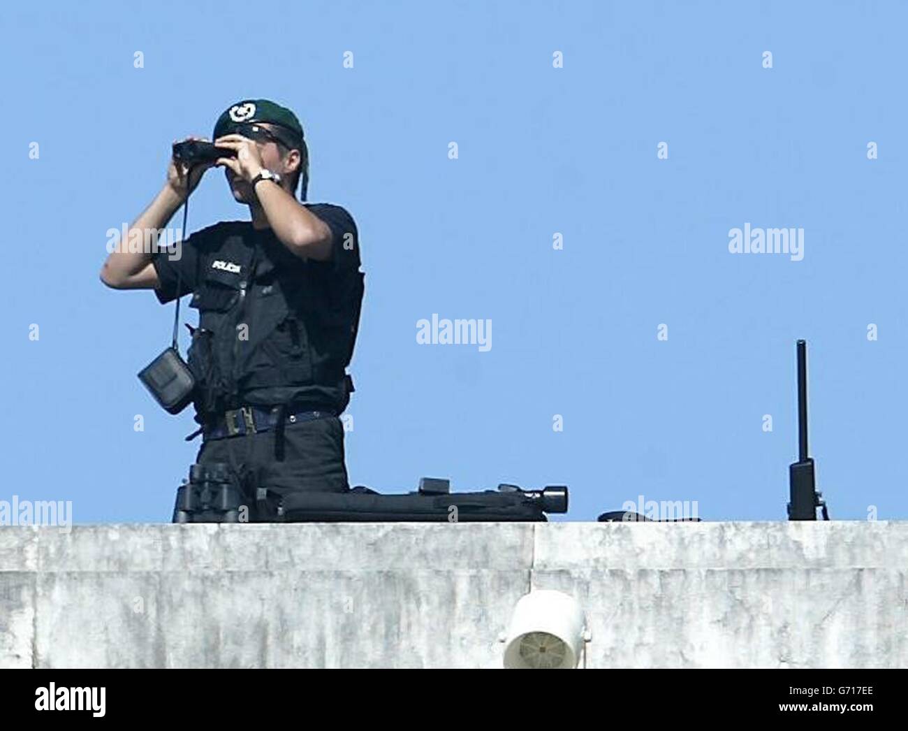 Armed police England Training Euro 2004 Stock Photo - Alamy