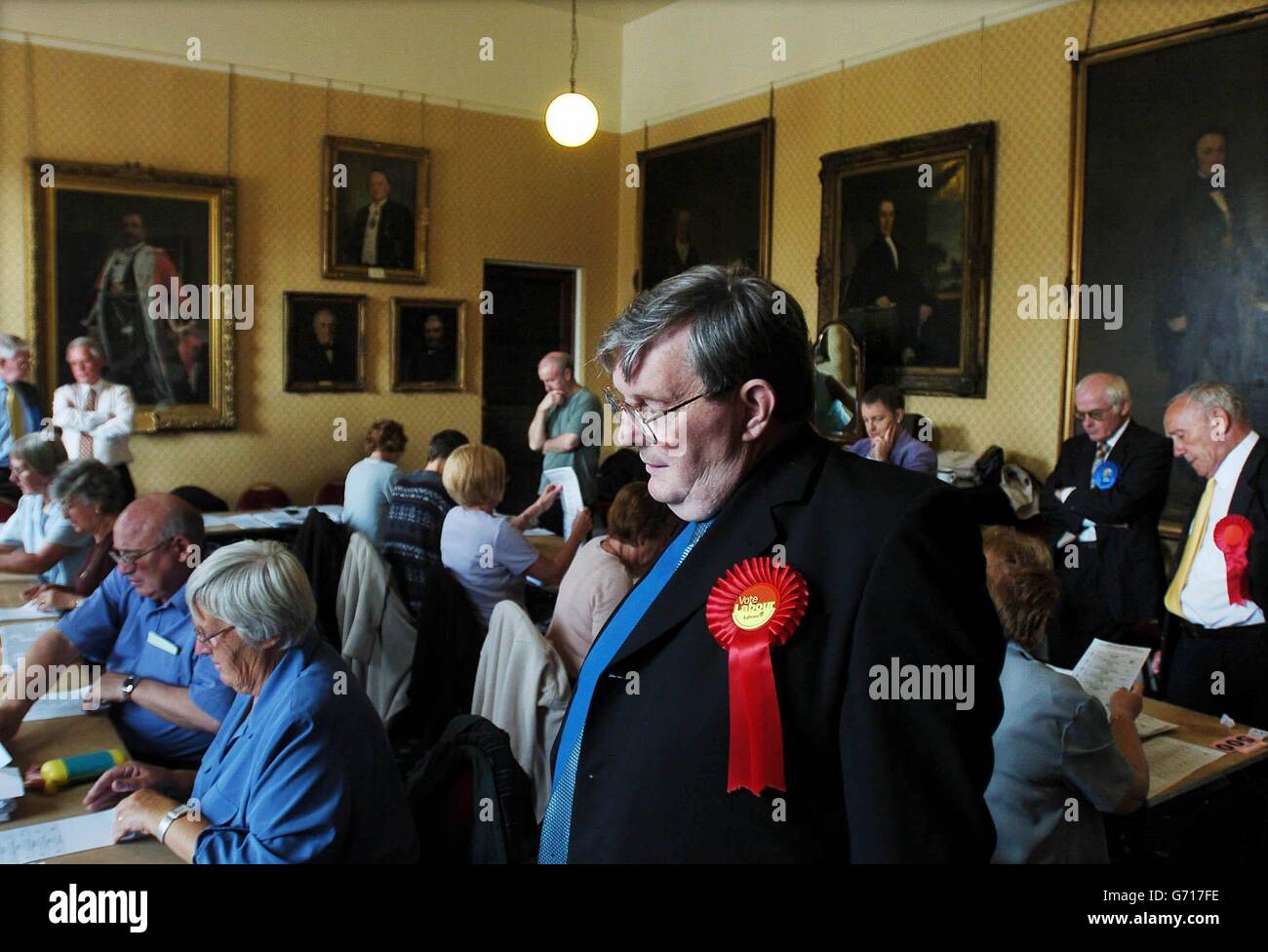 Labour Councillor Mick Lyons (centre) waits during the Leeds City ...