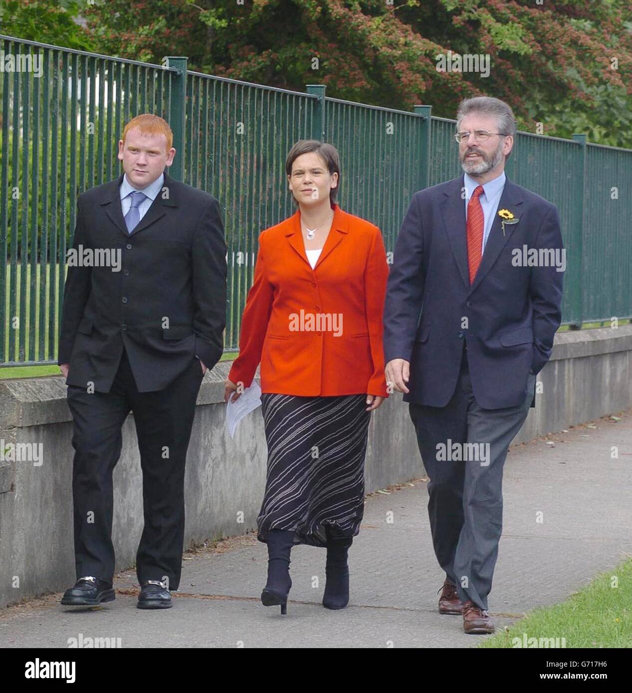 Sinn Fein's President Gerry Adams, European Election candidate Mary Lou ...