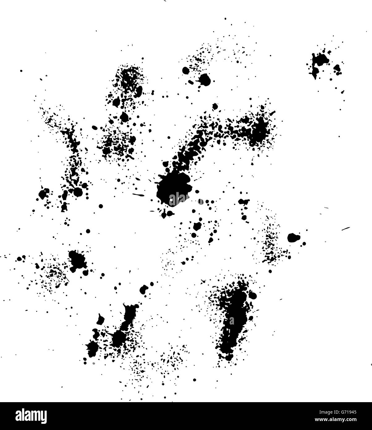 Abstract ink drops background. Black and white vector grunge texture ...