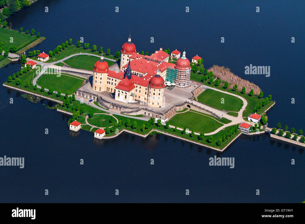 Castle Moritzburg, Promnitz valley, Dresden, Saxony, Germany ...