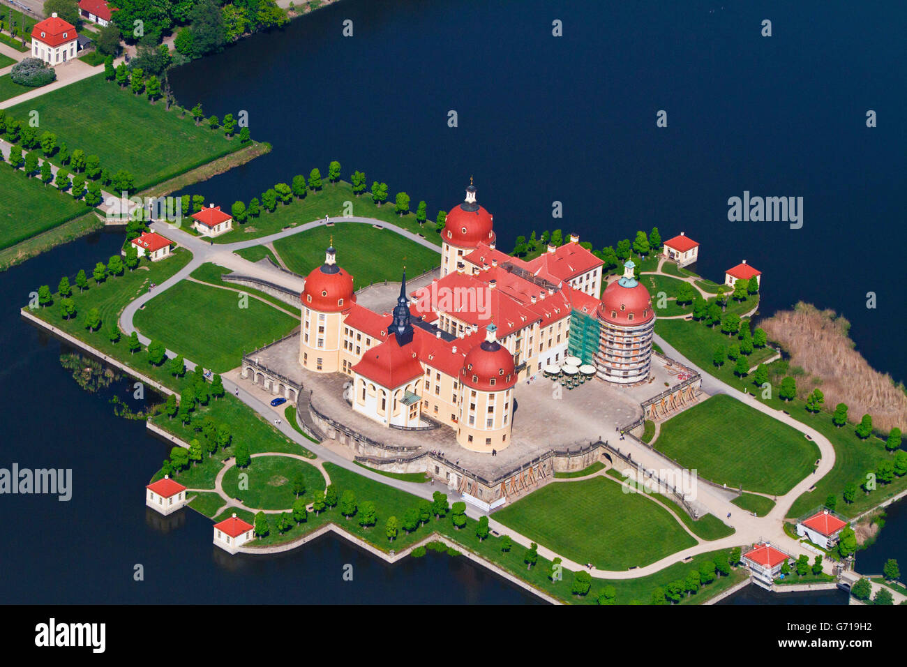 Castle Moritzburg, Promnitz valley, Dresden, Saxony, Germany ...