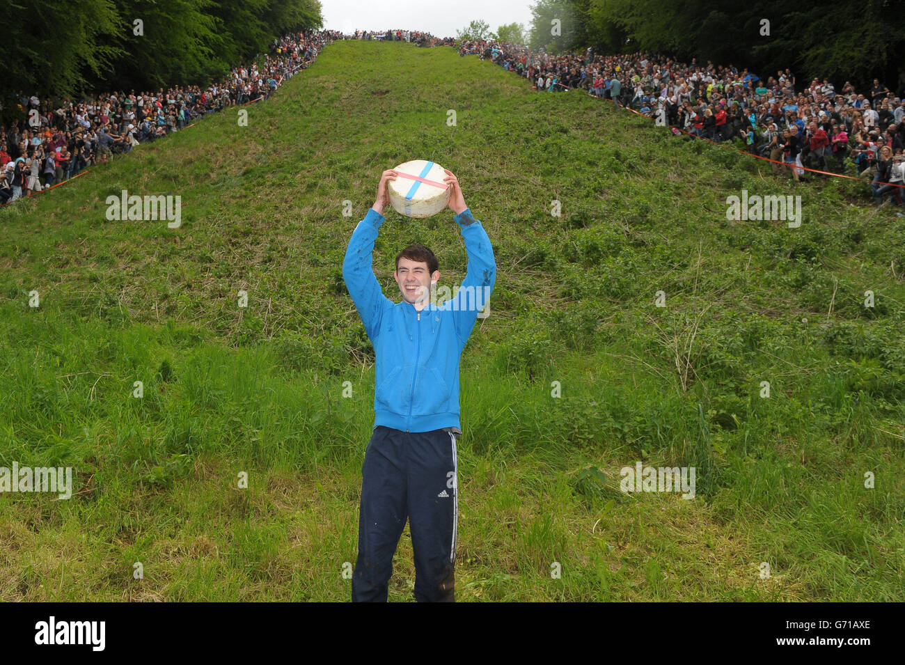 Josh Shepherd, 19, from Brockworth, celebrates winning the Men's ...