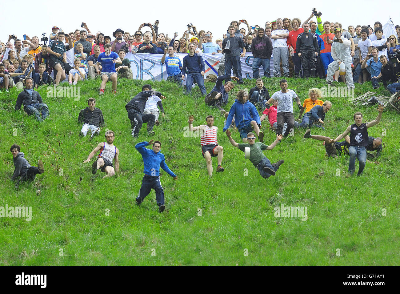Cheese Rolling race Stock Photo - Alamy