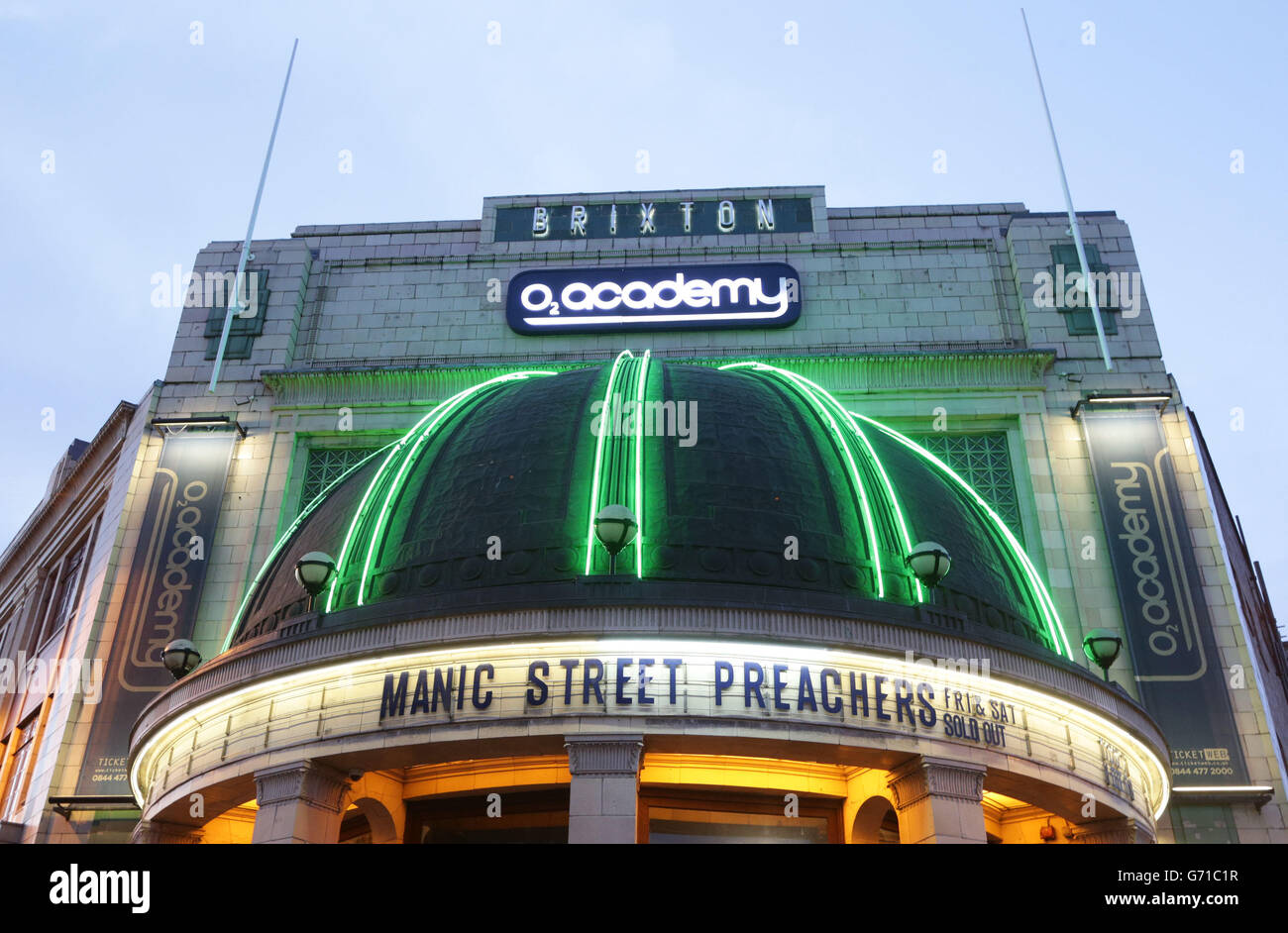 London Music Venues - Stock. The O2 Academy Brixton music venue in ...